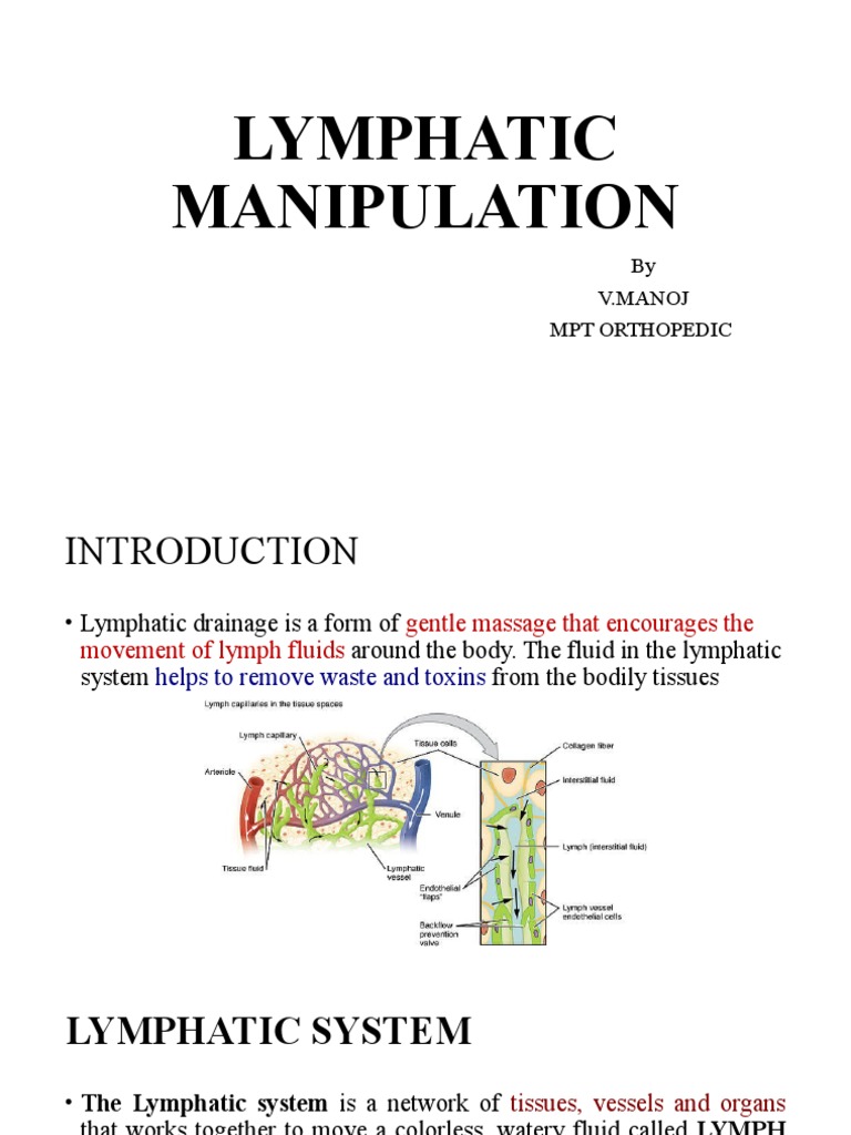 M.lymphatic Manipulation | PDF | Lymph | Lymphatic System