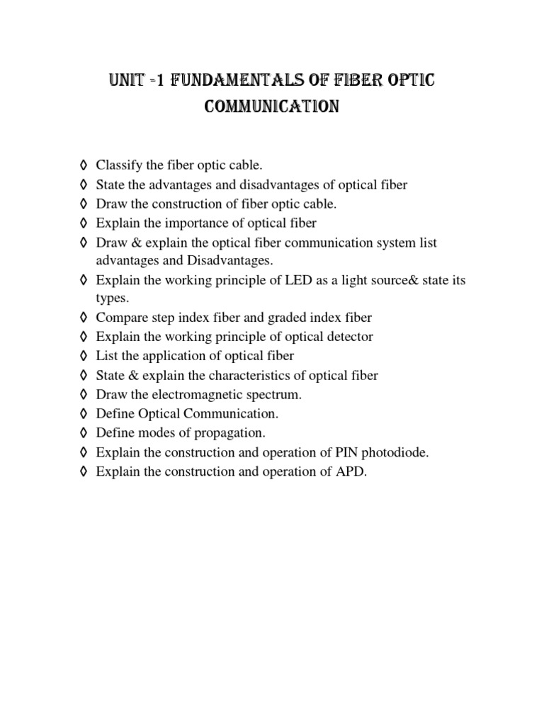 Review Questions by Sir | PDF | Optical Fiber | Communications Satellite