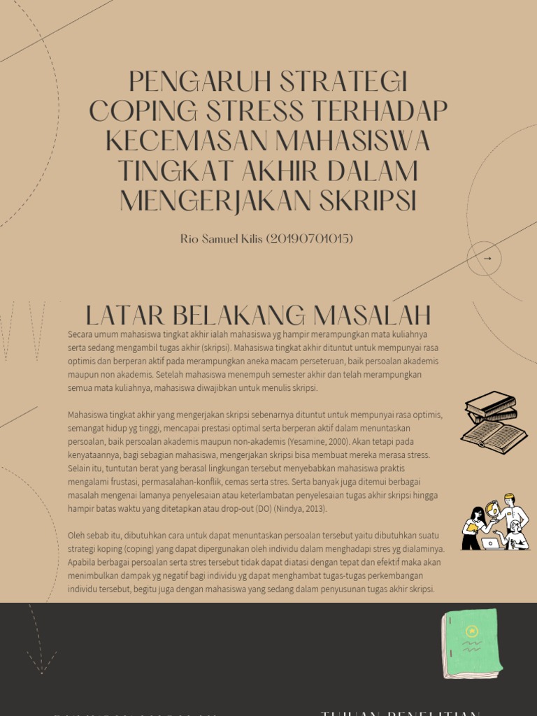 Pengaruh Strategi Coping Stress Terhadap Mahasiswa Semester Akhir Dalam Pengerjaan Skripsi | PDF