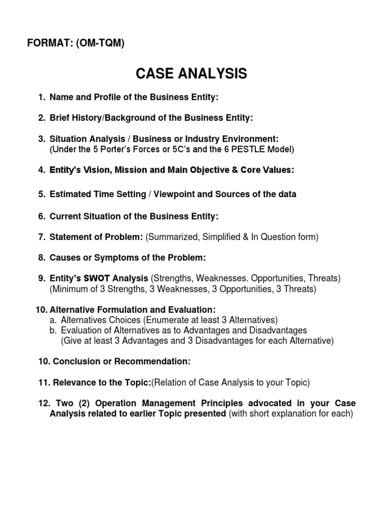 Comprehensive Business Case Analysis Guide | PDF