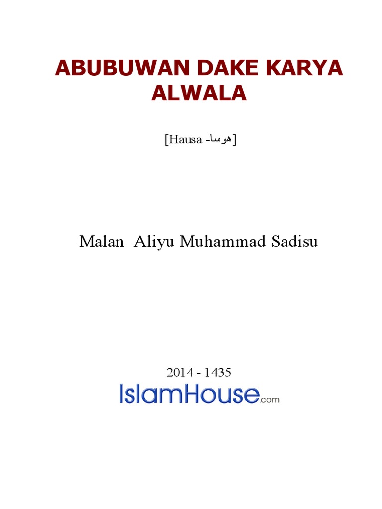 Abubuwan Dake Karya Alwala | PDF