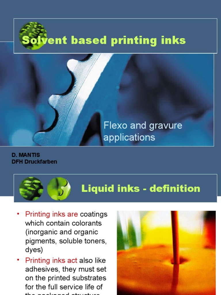 Solvent Based Printing Inks - A | PDF | Ink | Viscosity
