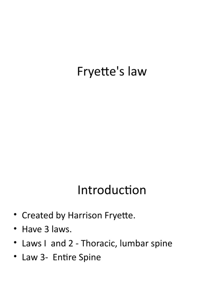 Fryette's Laws and Mechanoreceptors | PDF | Vertebral Column | Skeletal ...