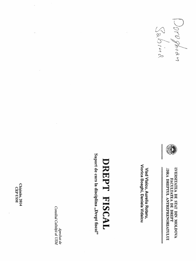 Manual Drept Fiscal 2014 | PDF