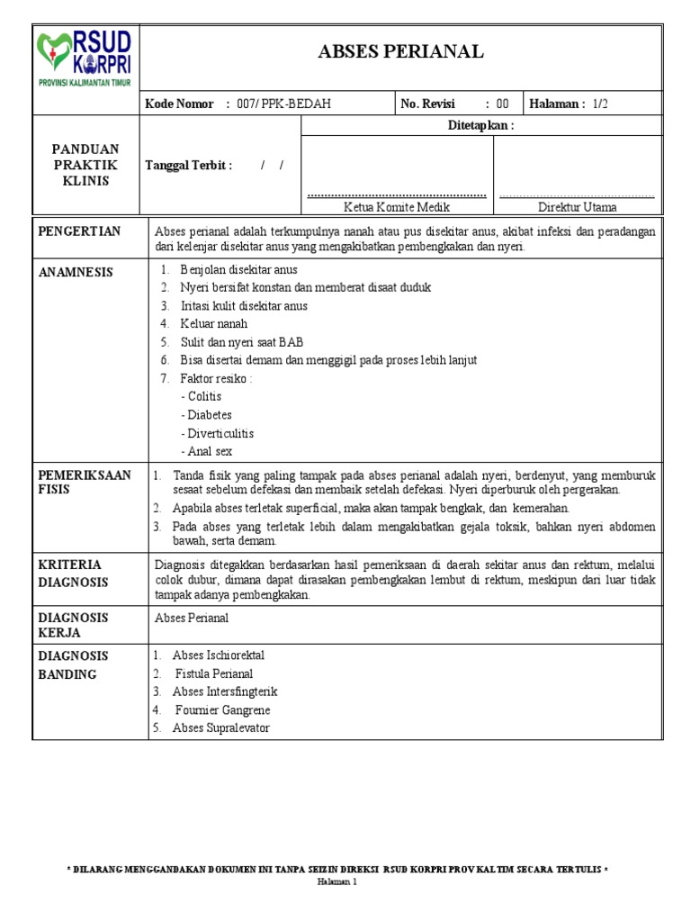 ABSES PERIANAL (Rev.00,17) | PDF
