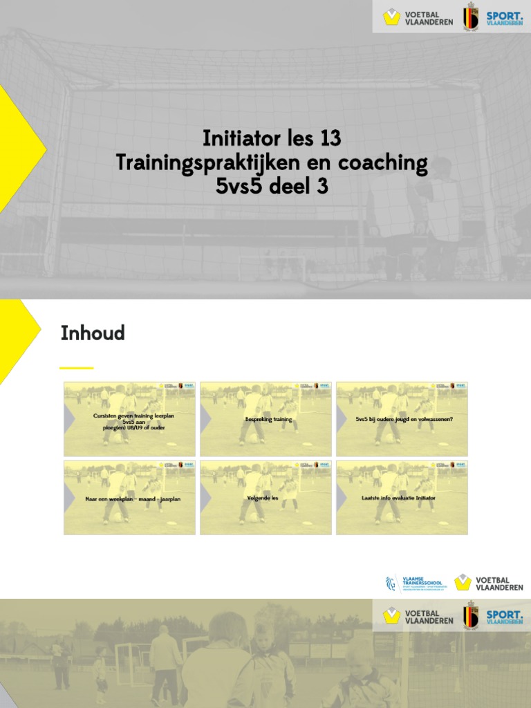13 - Trainingspraktijken en Coaching 5v5 Deel 3 | PDF