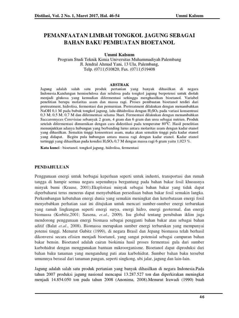 Bioetanol PDF | PDF | Sains & Matematika