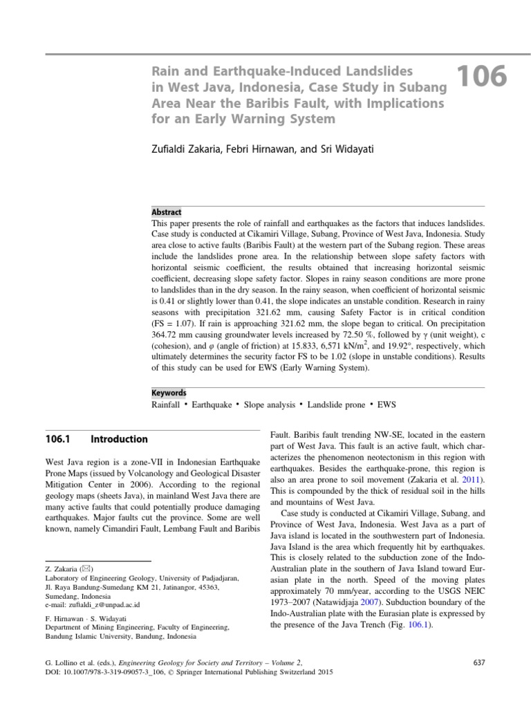 Zakaria 2015 | PDF | Precipitation | Landslide