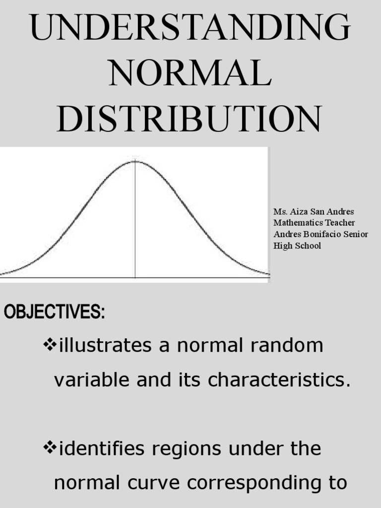 Understanding Normal Distribution 4 Pdf Normal Distribution