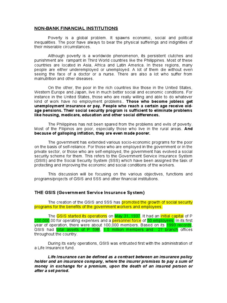 Non Bank Financial Institutions | PDF | Welfare | Business