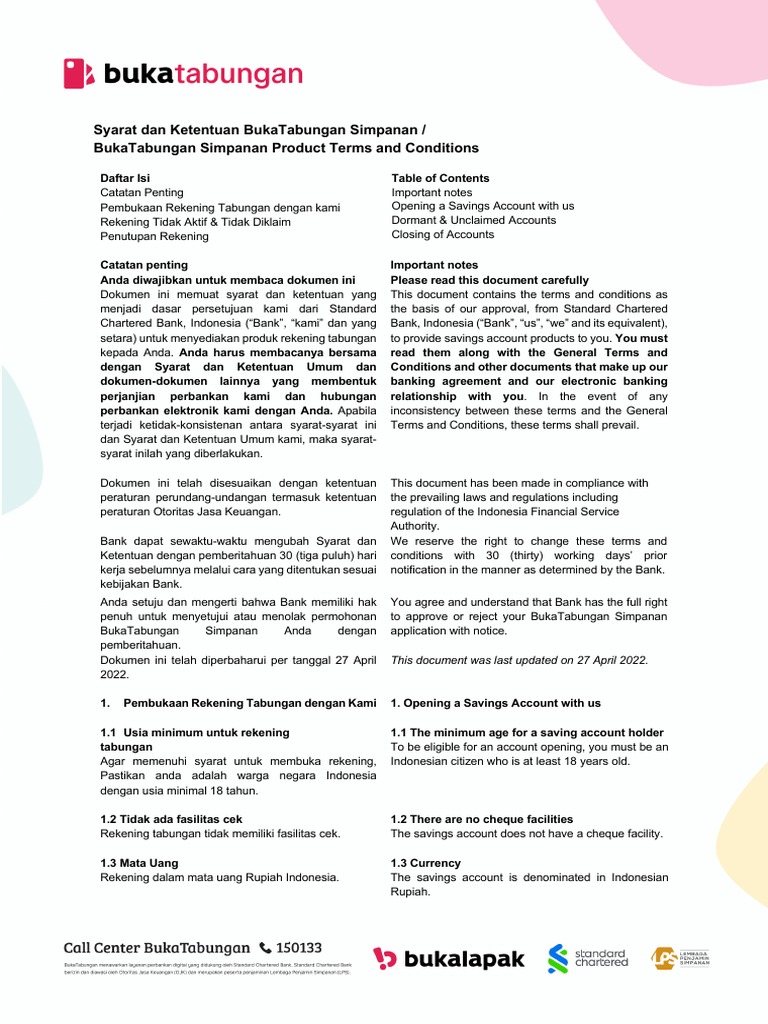 Bukatabungan Simpanan TNC PDF | PDF