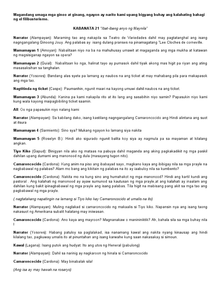 El Fili Final Script | PDF