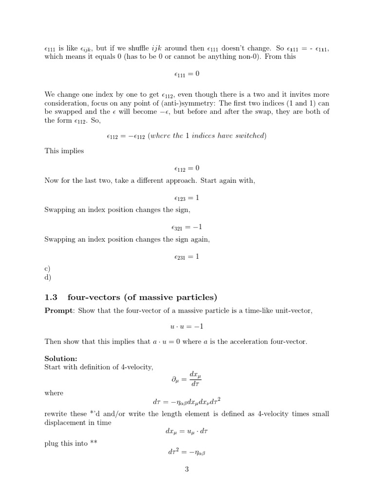 Introduction To General Relativity Solutions 6-10 | PDF | Sphere ...