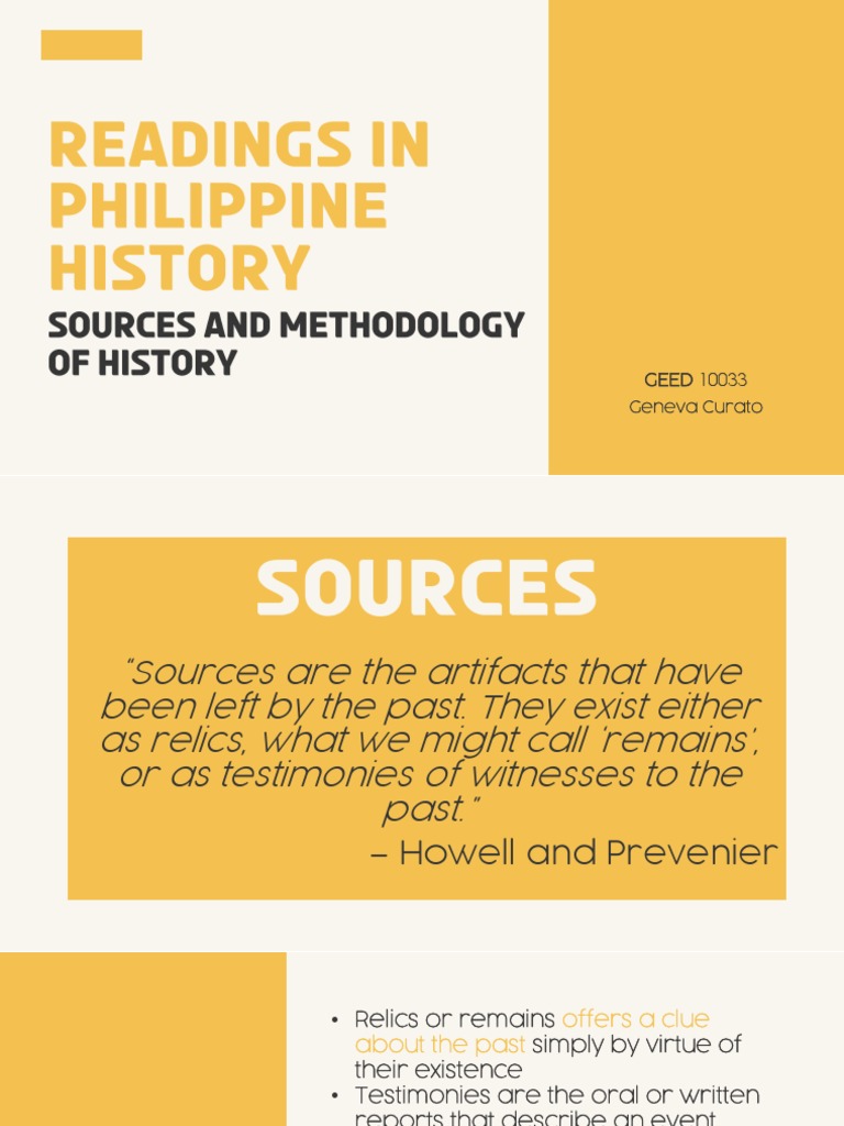 RIPH Lesson 2 Sources and Methodology of History | PDF | Witness | Primary Sources