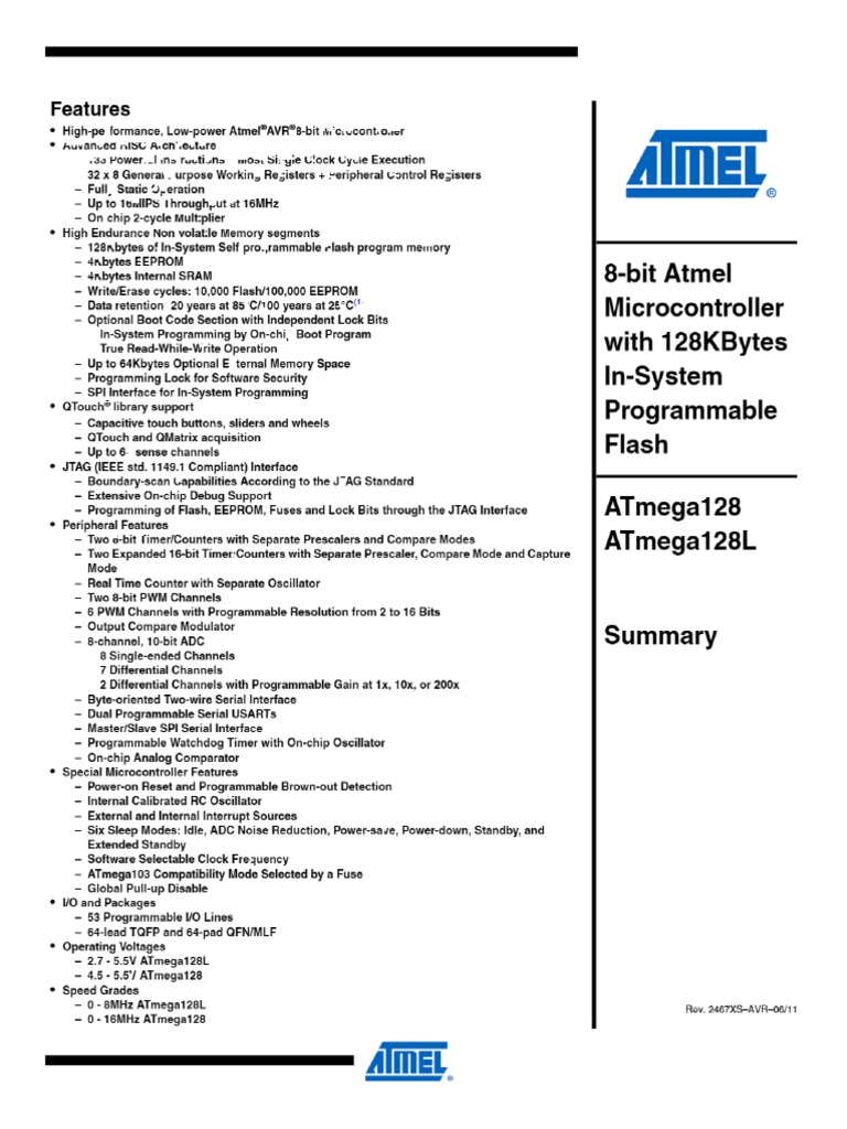ATMEGA128-16AI PDF, ATMEGA128-16AI Description, ATMEGA128-16AI Datasheet, ATMEGA128-16AI View ...