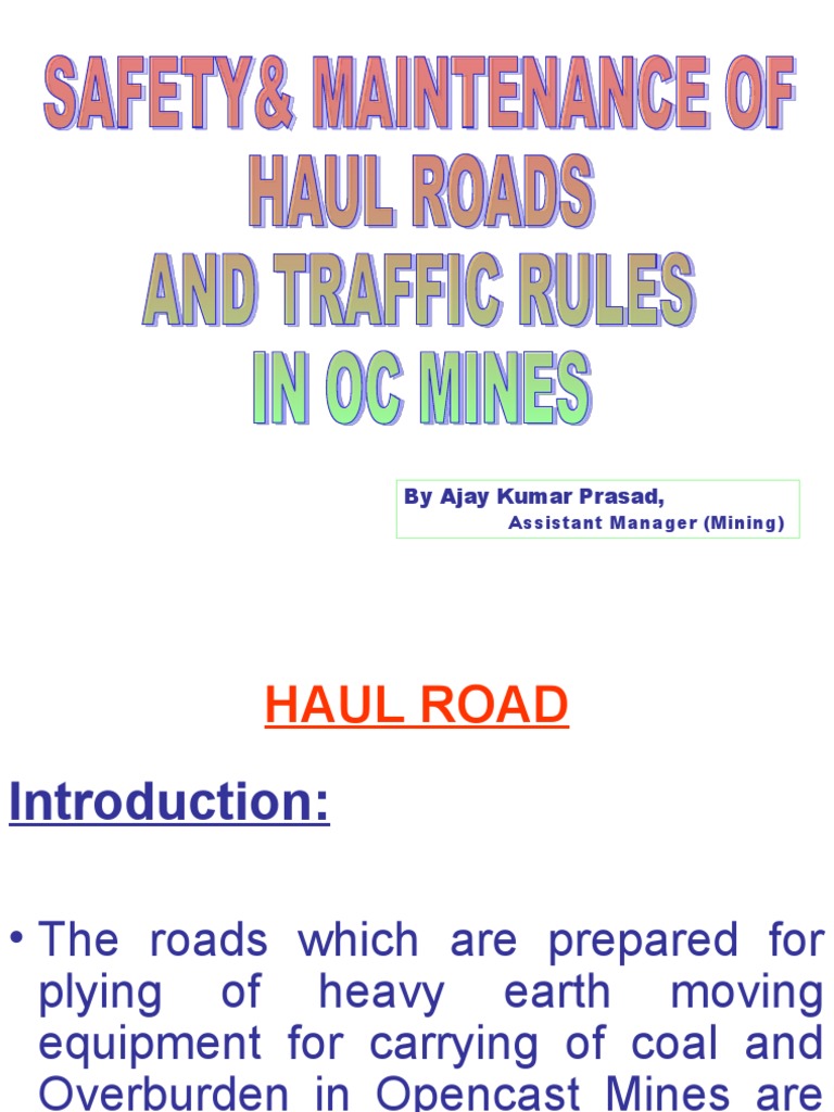 Haul Roads | PDF | Traffic | Force