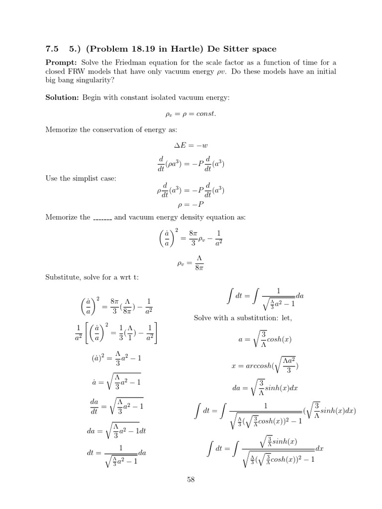 Introduction To General Relativity Solutions 61-65 PDF | PDF | Scientific Theories | Astrophysics