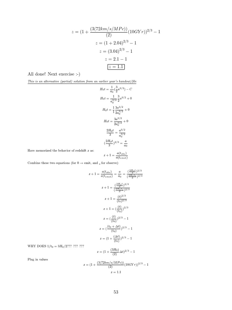 Introduction To General Relativity Solutions 56-60 PDF | PDF | Redshift | Scientific Theories