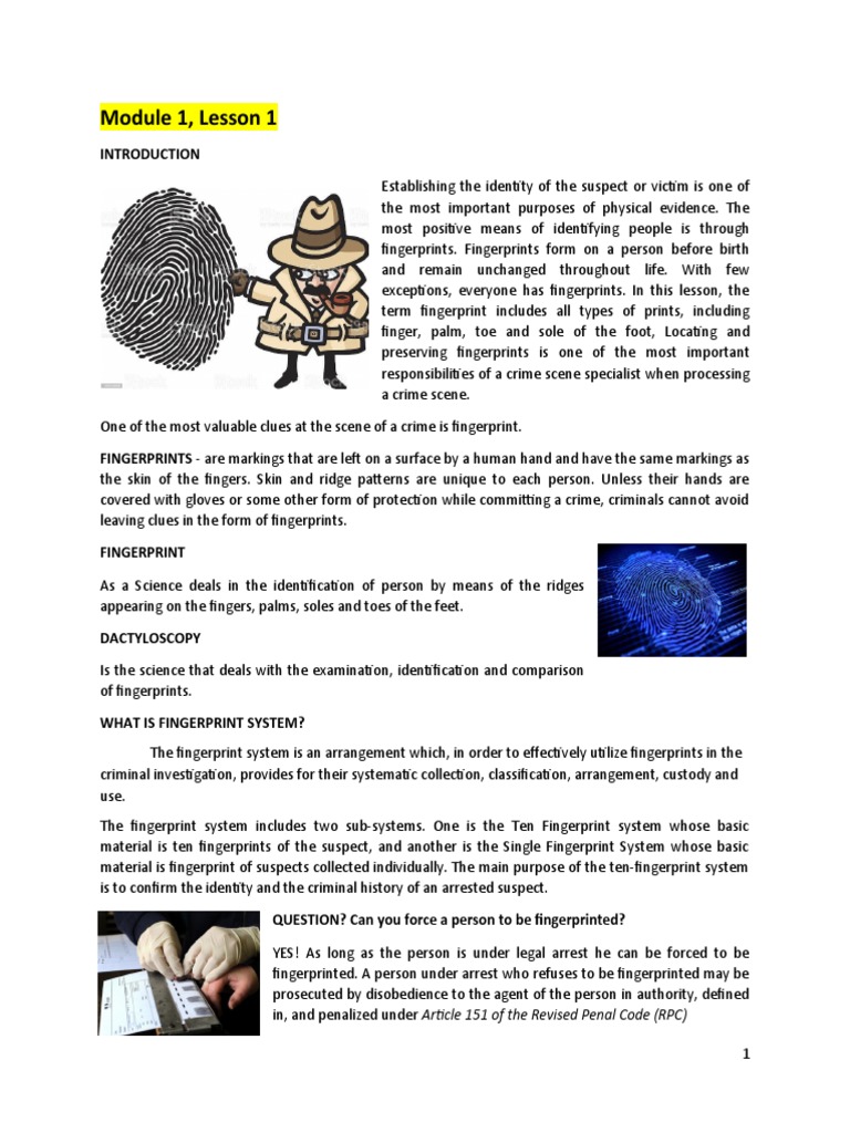 Foren 2 Module 1 | PDF | Fingerprint | Forensic Science