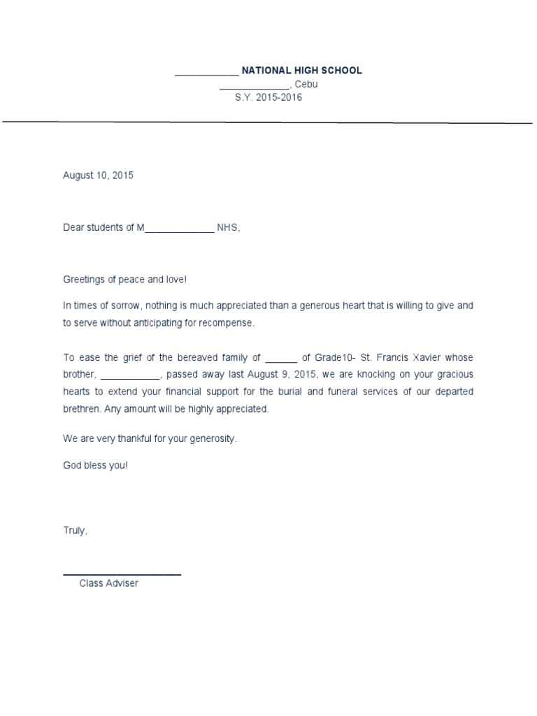 Letter - Death Aid | PDF