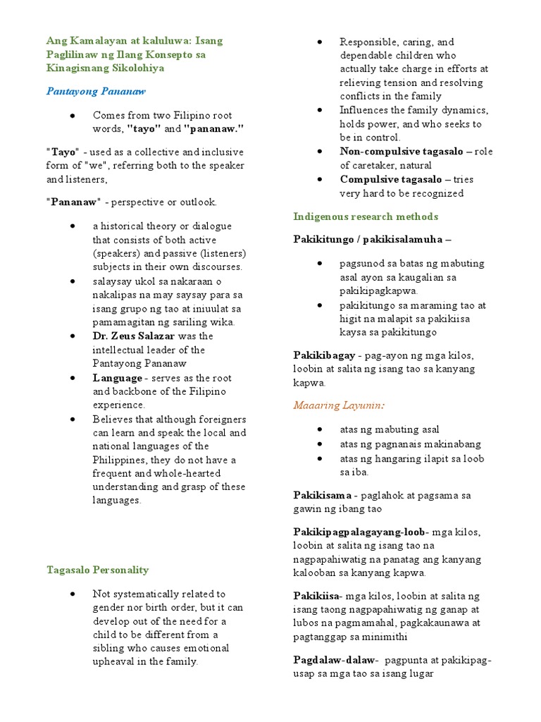 Ang Kamalayan at Kaluluwa, Tagasalo, Research Method | PDF