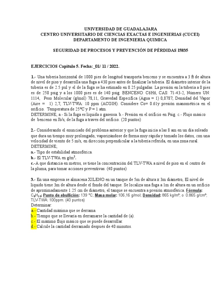 EJERCICIOSI Cap5-2022b | PDF | Presión | Agua