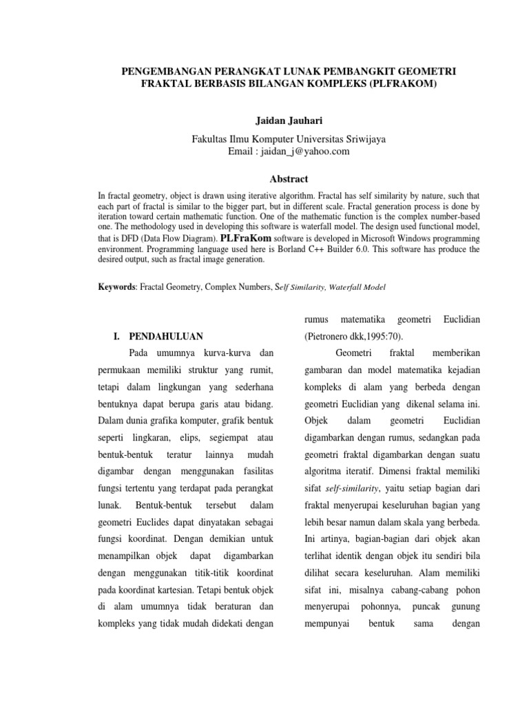 Artikel Fraktal Jaidan Jauhari Generic PDF | PDF