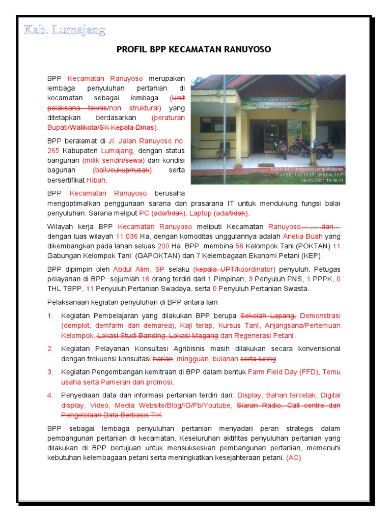 PROFIL BPP Contoh | PDF