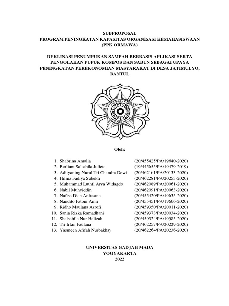 Proposal PPK Ormawa | PDF
