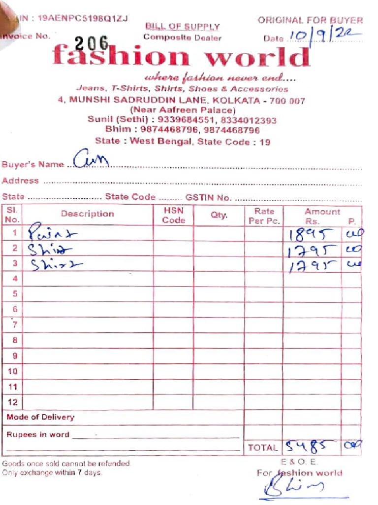 Attire Bills - Q2 | PDF