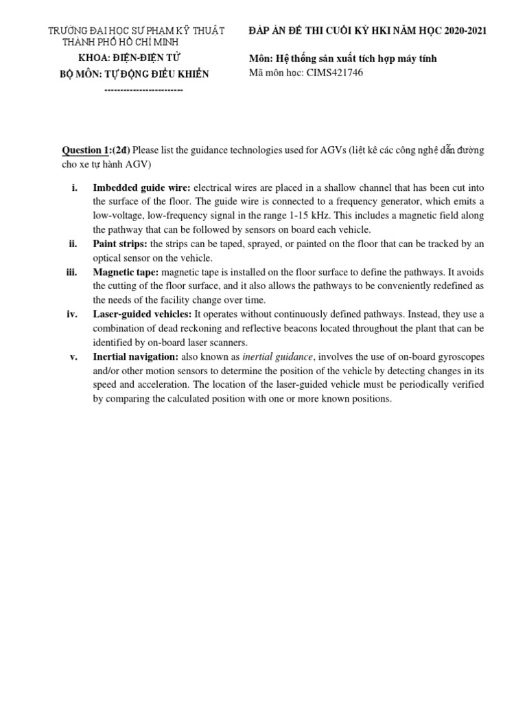 Dap An Final - CIM - v2 | PDF | Computers
