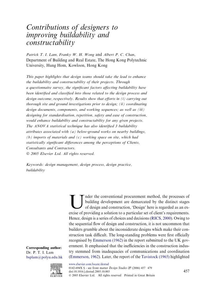 Buildability Journal Article-19 PDF | PDF | Cronbach's Alpha