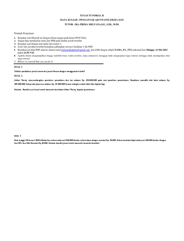 Tugas Tutorial Ii | PDF