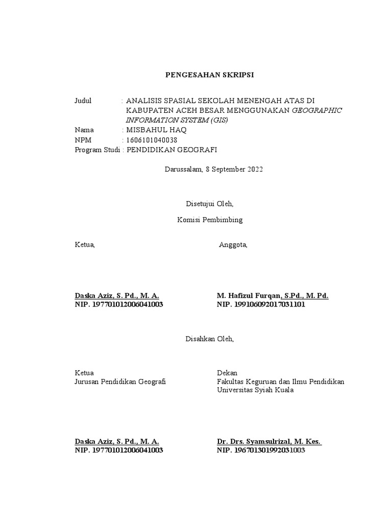 Lembar Pengesahan | PDF