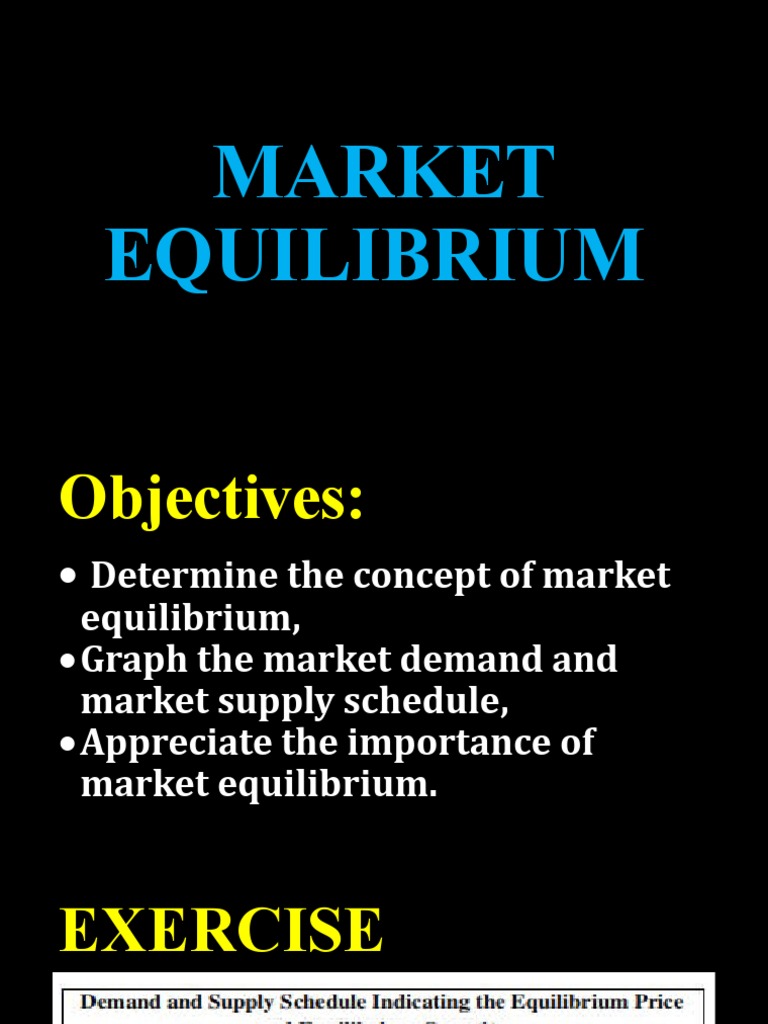 Market Equilibrium | PDF