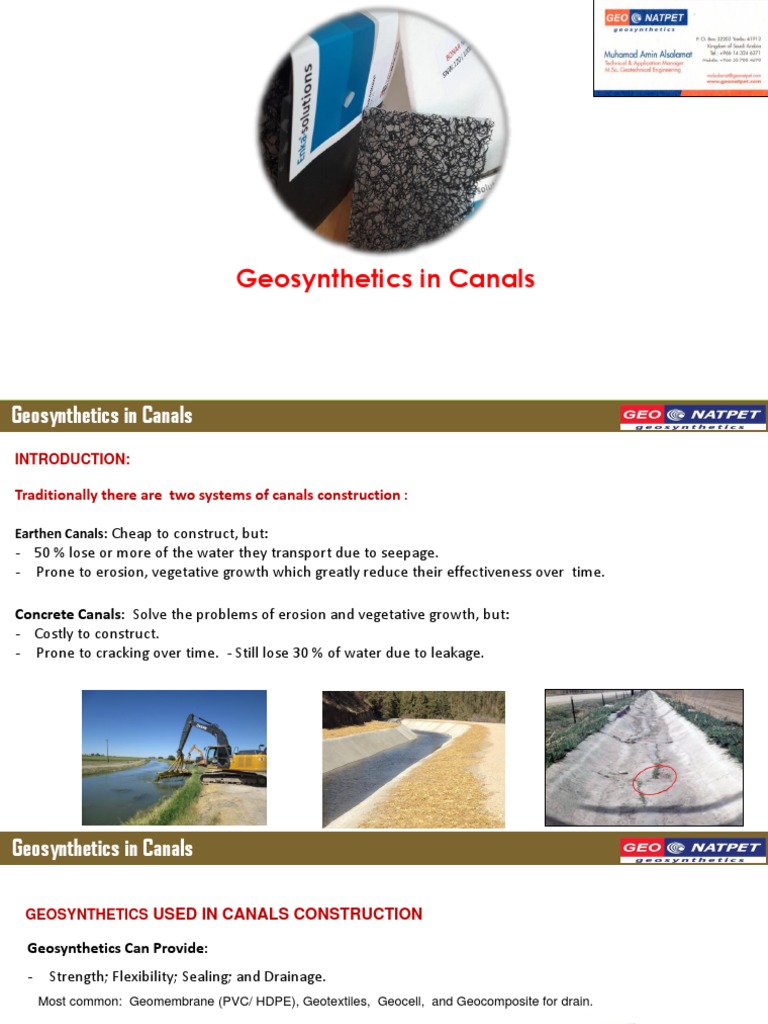 2. Geosynthetics in canals_ | PDF | Drainage | Natural Materials