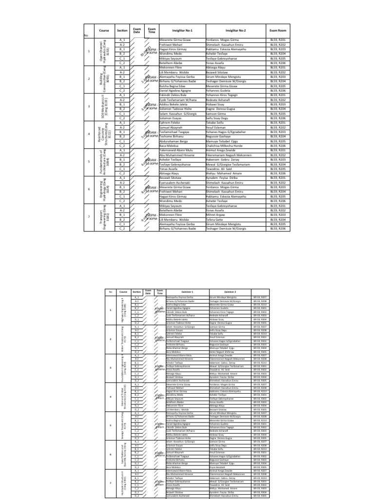 UG - Final - Exam Schedule 2013 - EC 1st Semister | PDF | Engineering