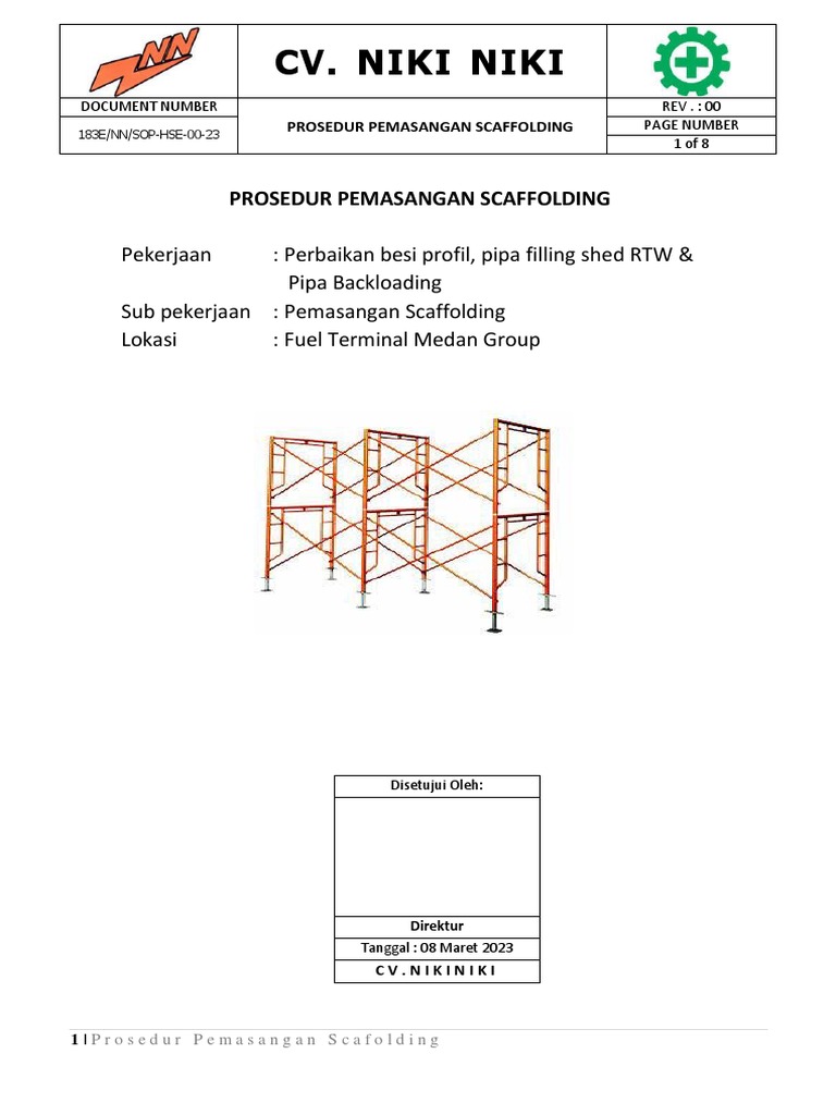 Prosedur Pemasangan Scafolding 11 | PDF