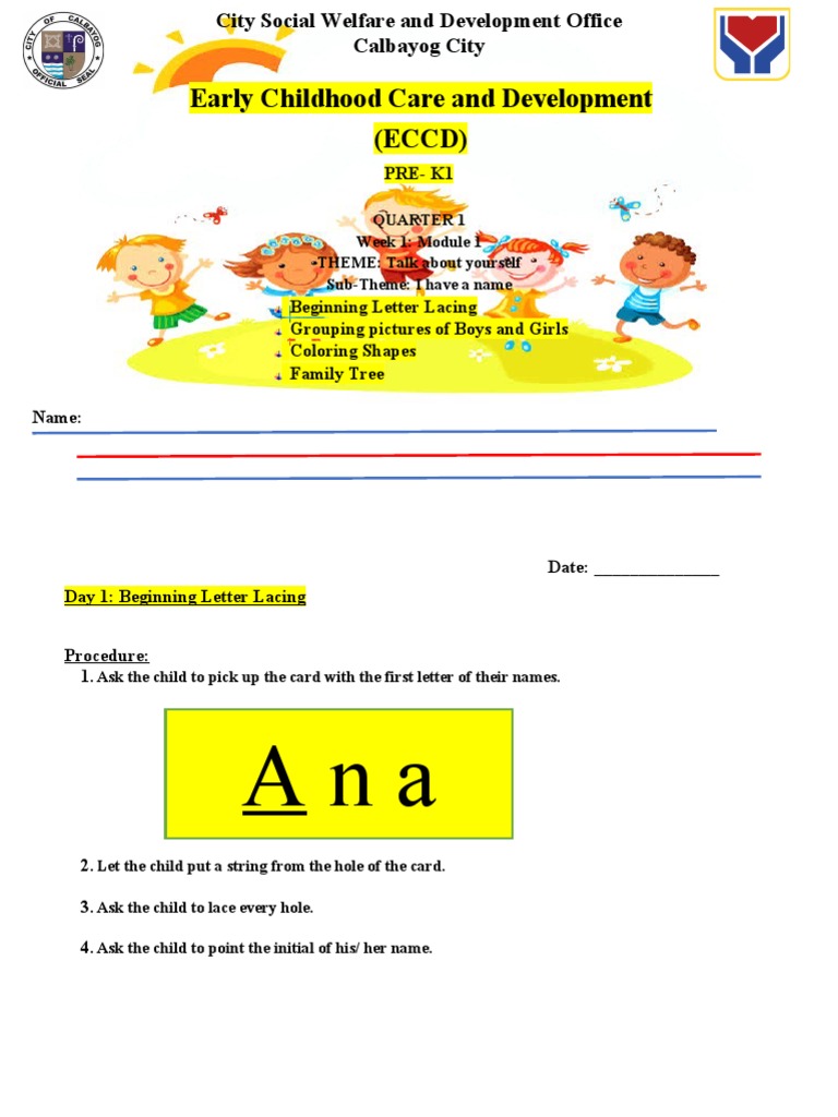 Early Childhood Care and Development Program for Pre-K1 Students ...