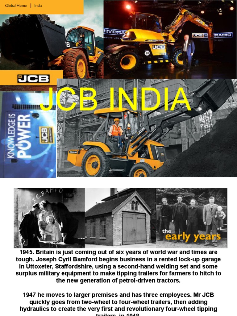 JCB India: History and Operations | PDF | Loader (Equipment ...