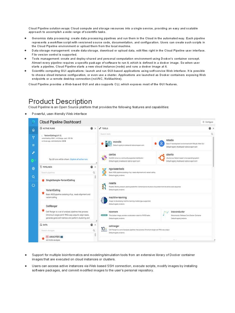 Data Pipeline | PDF | Cloud Computing | Computer Cluster Data Pipeline | PDF | Cloud Computing | Computer Cluster