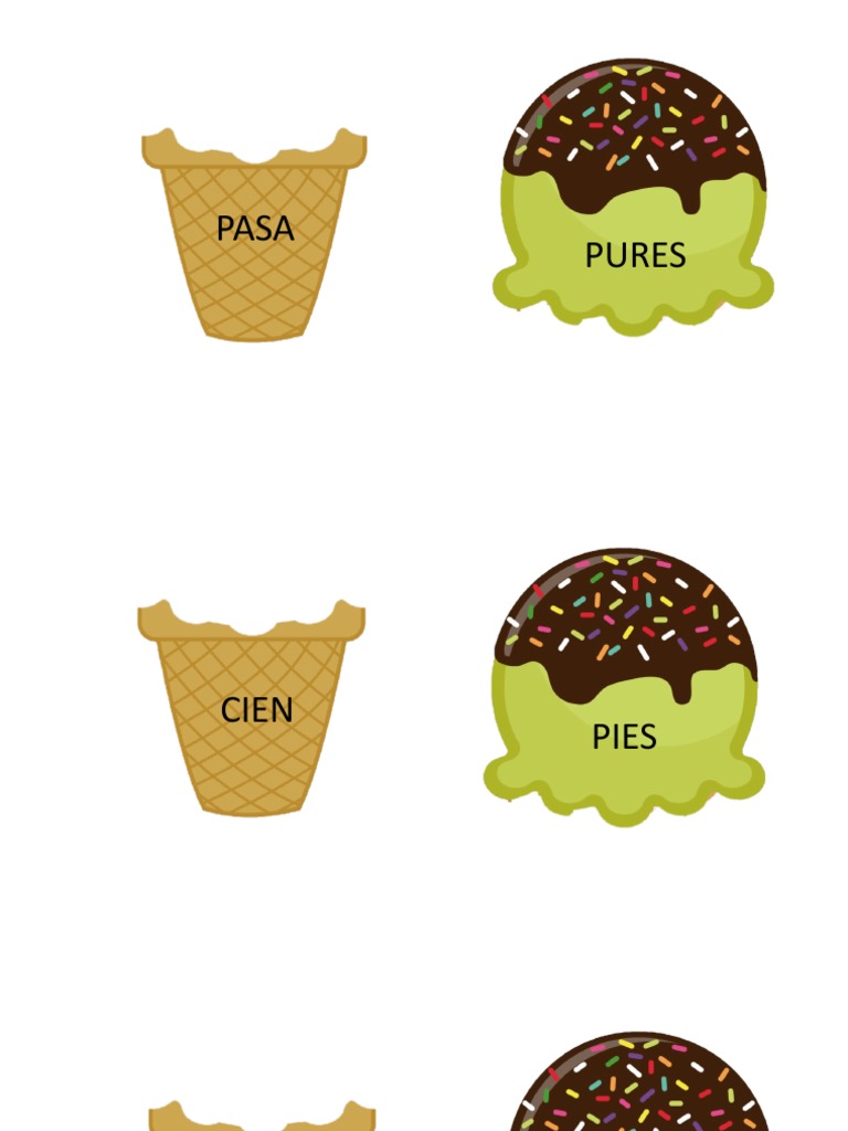 Juego Helados Palabras Compuestas | PDF | Cocina, comidas y vino