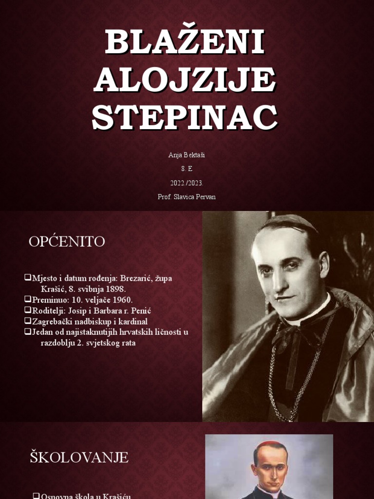 BLAŽENI ALOJZIJE STEPINAC - Odp | PDF