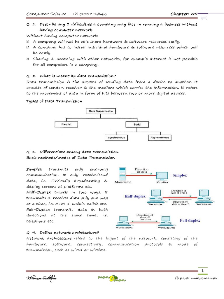 Chapter-5-Computer 9th class | PDF | Computer Network | Digital ...