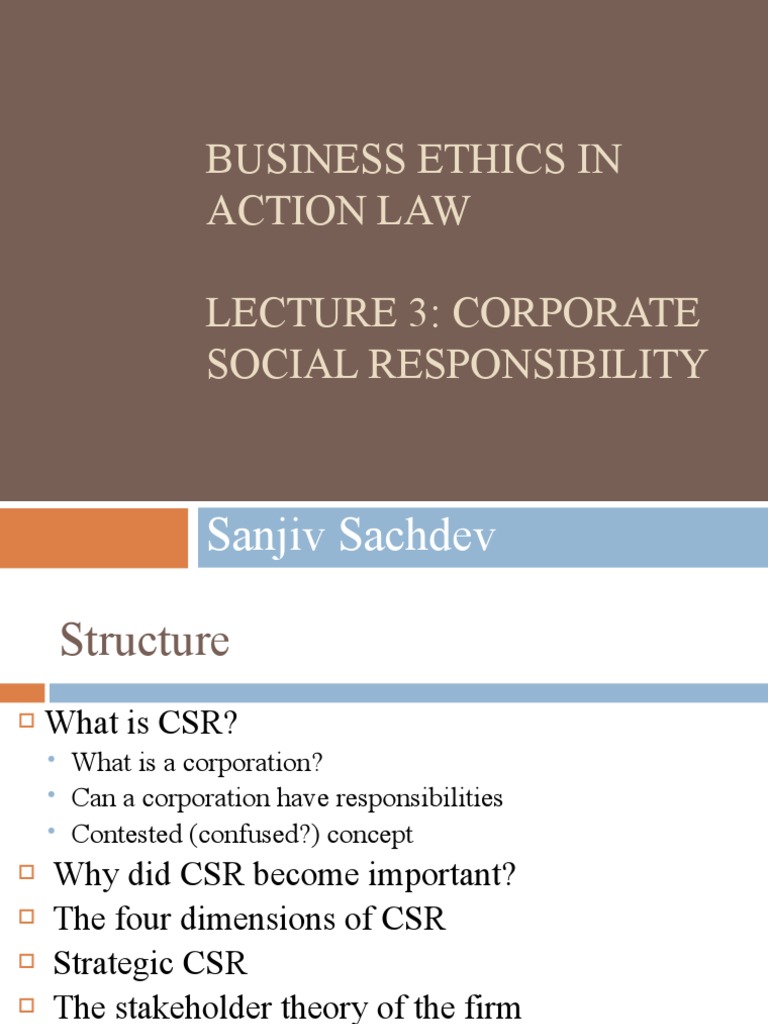 Business Ethics in Action Lecture & Seminar 3 | Download Free PDF ...