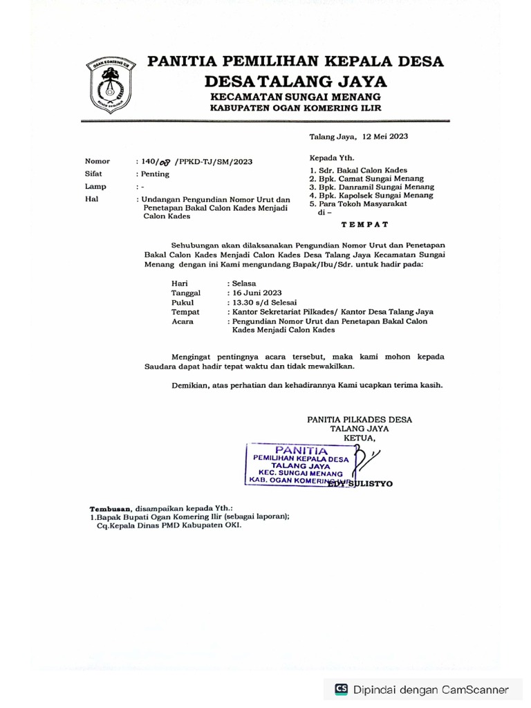 Undangan Penetapan | PDF