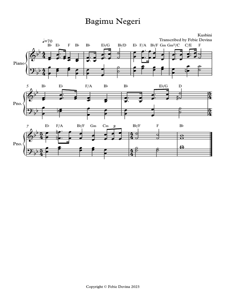 Bagimu Negeri - Full Score | PDF