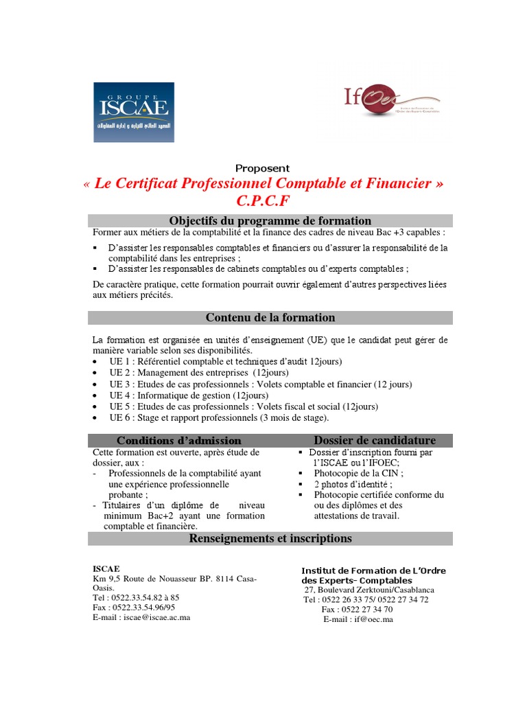 Note de Presentation CPCF PDF | PDF