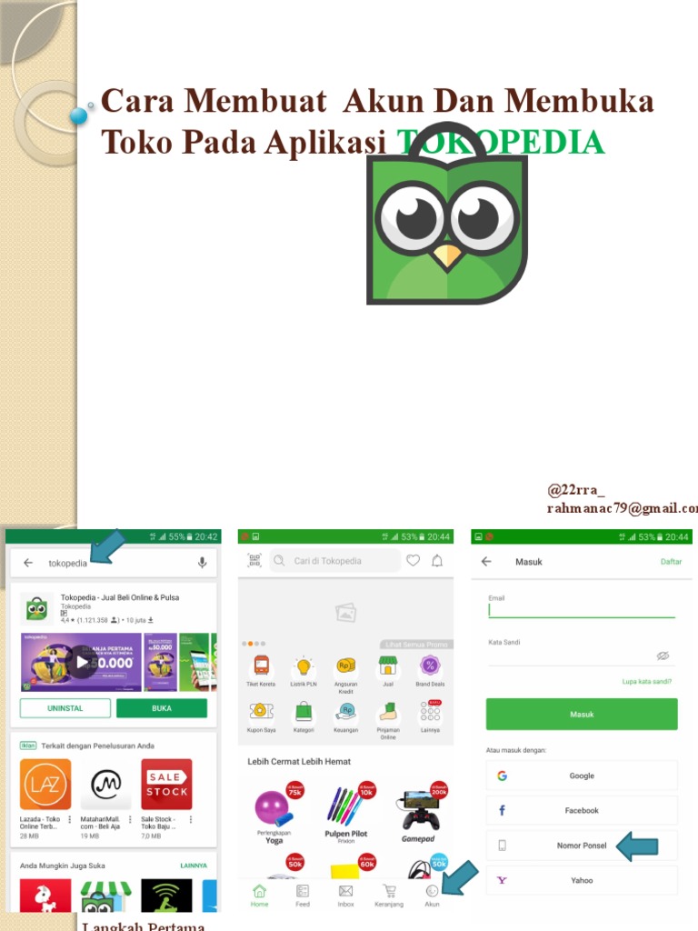 Cara Membuat Akun Dan Memuka Toko Pada A | PDF