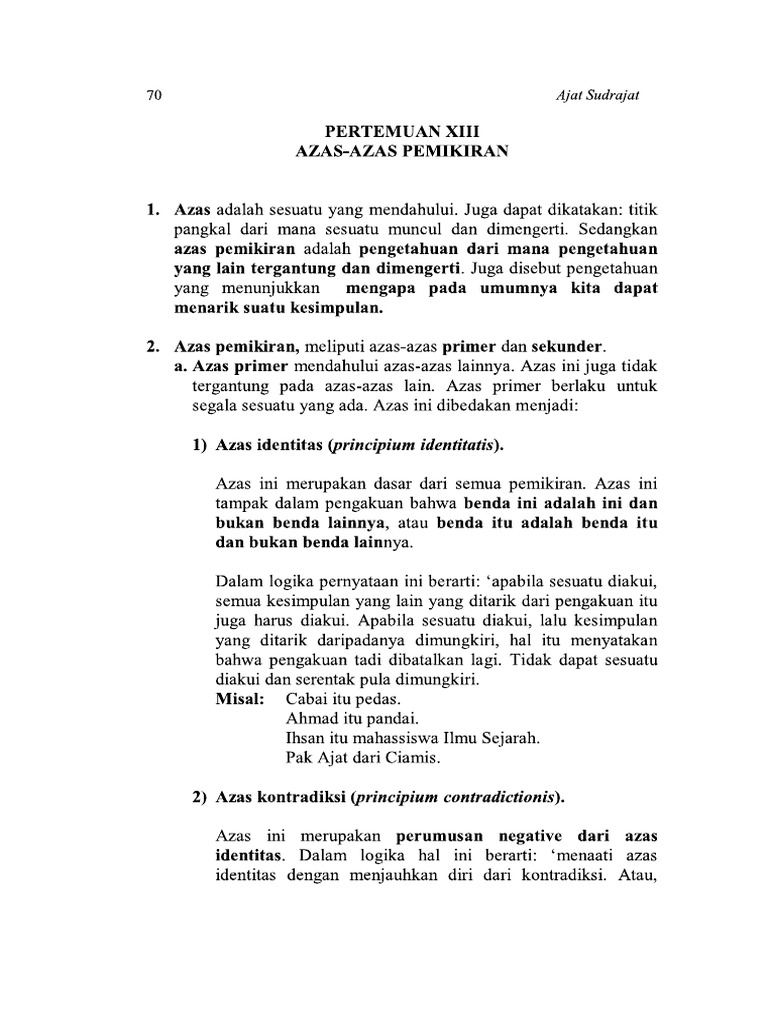 2) Azas Berfikir PDF | PDF